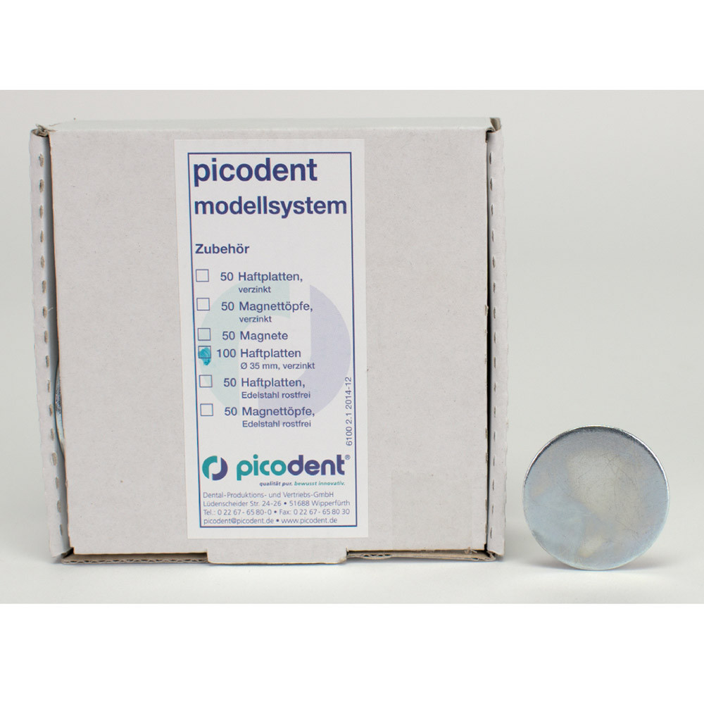 Haftplatten Picodent 3,5 cm, 100 Stück | Weitere Artikel | dental bauer Online-Shop